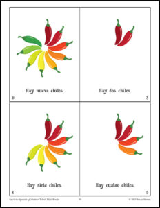 Say Sí to Spanish: ¿Cuántos Chiles? Mini-Books - Warm Hearts Publishing