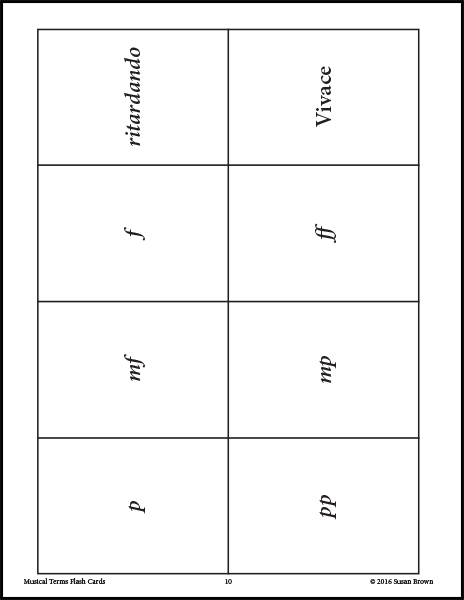 Musical Terms Flash Cards image 4 - Warm Hearts Publishing